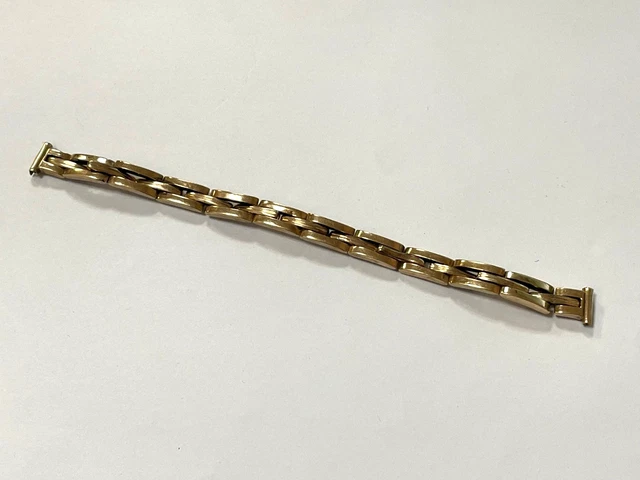 375 9CT YELLOW Gold Wrist Flexi Watch Strap - 7.69g 14-21cm Length £4. ...