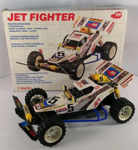 VINTAGE 1980S TAIYO Dickie Jet Fighter RC Radio Controlled Car - Boxed ...