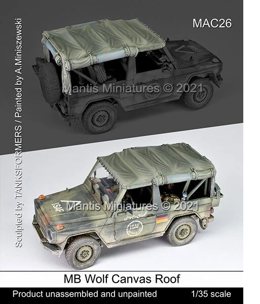 MANTIS MINIATURES 1/35 MB Wolf Canvas Roof for Revell kit $26.95 ...