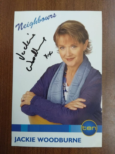 JACKIE WOODBURNE *SUSAN Kinski* NEIGHBOURS HAND SIGNED AUTOGRAPH CAST ...