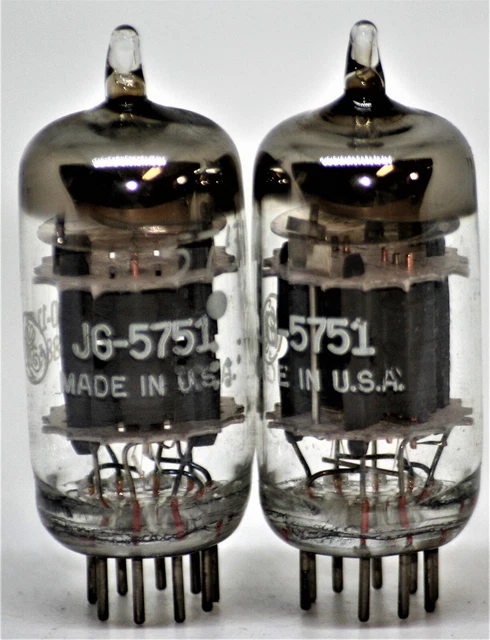 5751 VALVOLA TUBE ge coppia valvole vintage pre amplificatore matched pair tubes EUR 249,90 ...