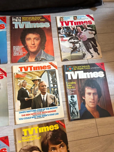 VINTAGE COLLECTIBLE TV times magazines bundle of 10 good overall ...