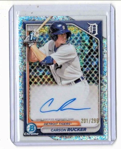 CARSON RUCKER 2024 Bowman Cromato 1° Bowman Speckle Auto #201/299 ...