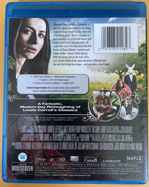 ALICE (2009/2010) BLU-RAY TV MiniSeries Tim Curry Kathy Bates MINT Fast ...