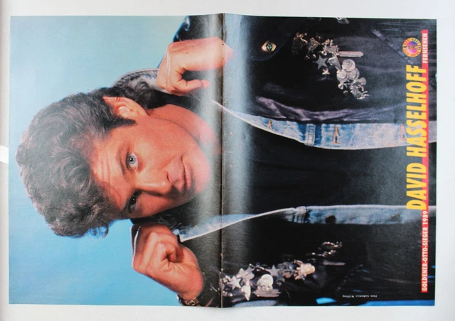 DAVID HASSELHOFF BRAVO Poster Magazine Portrait Poster Goldener Otto Sieger 1989 EUR 14,99 ...