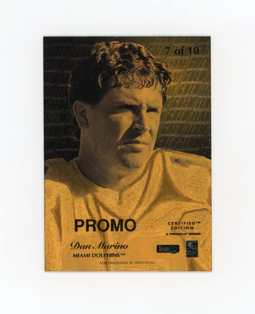 DAN MARINO 1995 Select Certified Gold Team Promo #7 Miami Dolphins EUR ...