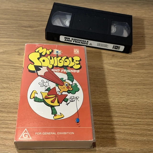 RARE VINTAGE MR Squiggle and Friends VHS - ABC Video Cassette 1991 ...