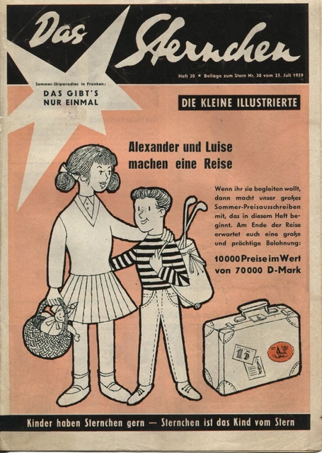 DAS STERNCHEN, BEILAGE zum Stern für Kinder/Jugendliche 1959, Komik ...