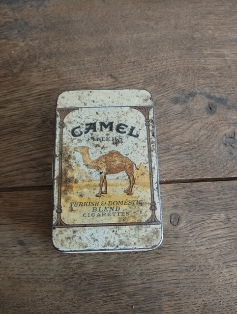 ANCIENNE BOITE EN Fer Vintage Cigarette Camel Rare / Antique Cigarette ...