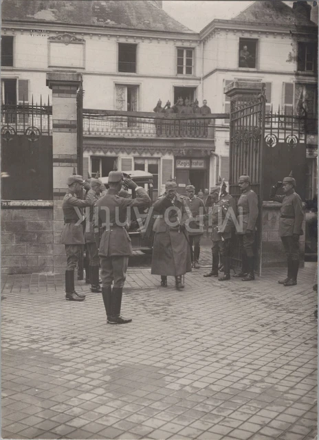 GROSS FOTO A. Nachl. R. v Berendt, Generäle vor de AOK in Rethel FRA ...