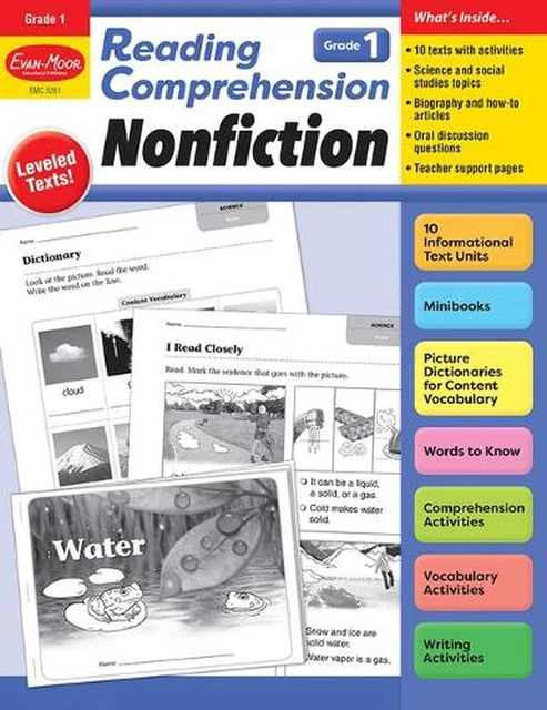 READING COMPREHENSION: NONFICTION, Grade 1 Teacher Resource by Evan ...