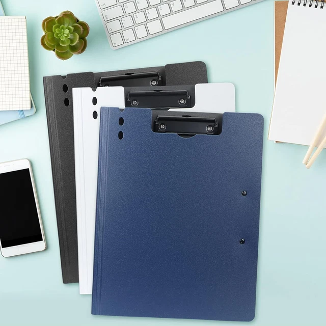 A4 CLIPBOARD CLIP Board Foldover File Folder Writing Pad Fold Office ...