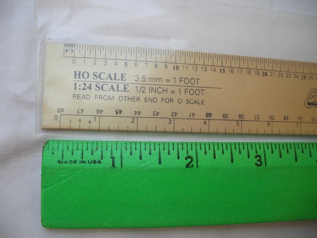 EXCEL 55778 DELUXE Model Railroad Ruler,Layout Rule,S O Gauge N mm 1/64 ...