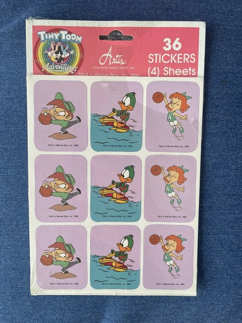 TINY TOON ADVENTURES Stickers 1990 New Unopened Paper Magic Looney ...