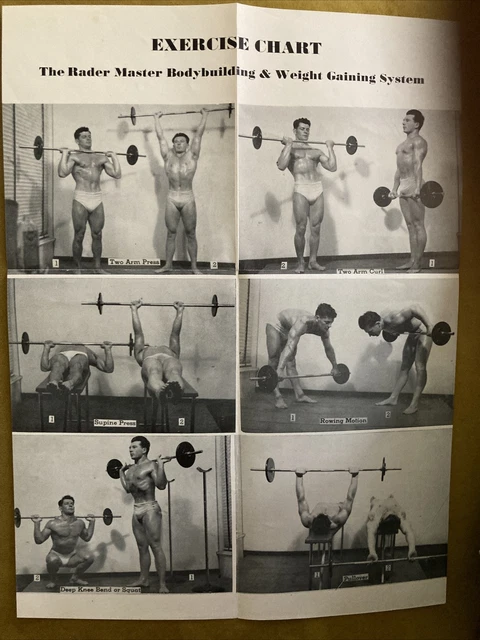1955 REX ROGERS How To Build Mighty Muscles Padell Book Booklet ...