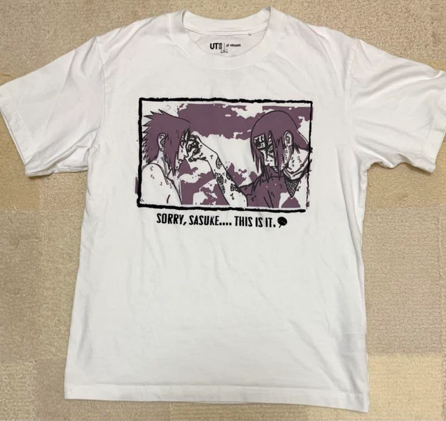 NARUTO UT ARCHIVE Graphic Tee Sasuke & Itachis Final Battle Purple ...