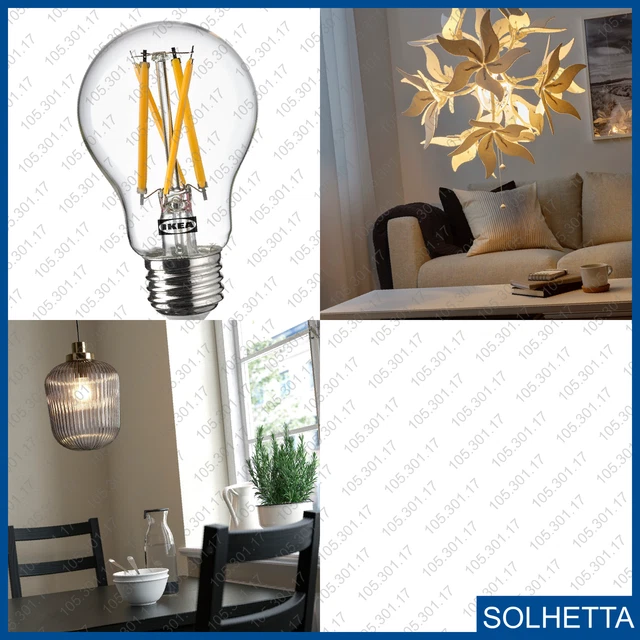 IKEA SOLHETTA LED Bulb E26 450 Lumen Globe Clear 105.301.17 £46.58 - PicClick UK