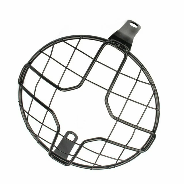 6.5& MOTORCYCLE HEADLIGHT Mesh Grill Protector Guard Cover for Chopper ...