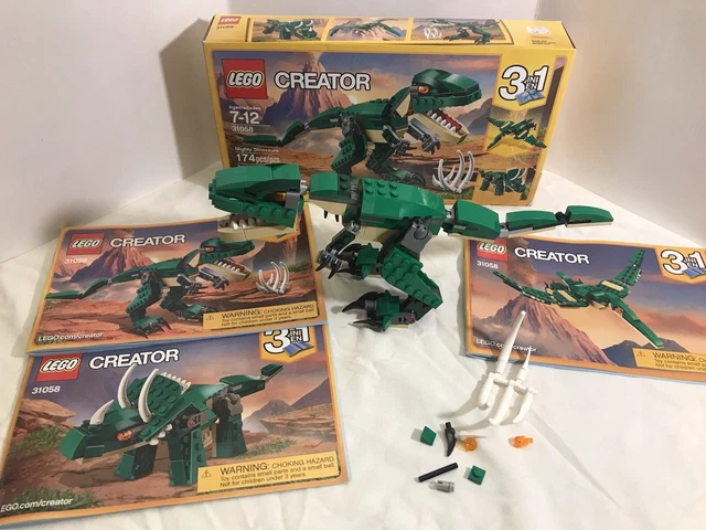 LEGO CREATOR 3-IN-1 Dinosaurs Model 31058 - 174 Pcs Pre-assembled £19. ...