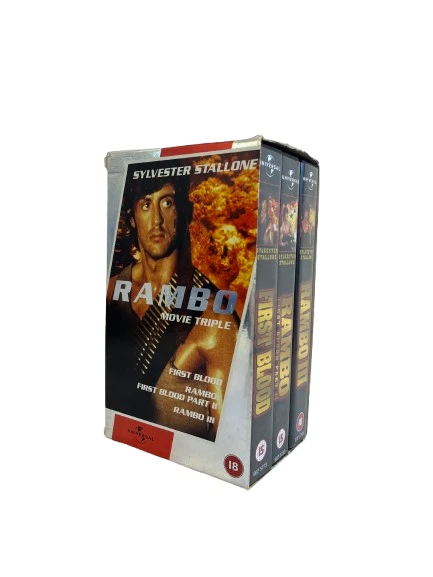 RAMBO: FIRST BLOOD VHS Trilogy Box Set Universal with Slipcase Charity ...