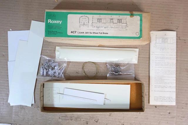 ROXEY MOULINGS 4C7 KIT GEBAUT LSWR 30 Fuß SECHSRAD VOLLBREMSKRAFTWAGEN ...