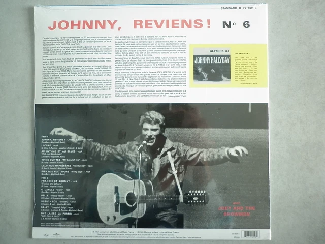 JOHNNY HALLYDAY 33TOURS vinyle Johnny Reviens! Les Rocks Les Plus ...