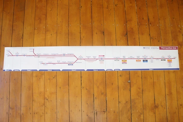 OLYMPICS UNDERGROUND TUBE Metropolitan Line Carriage Interior Map ...