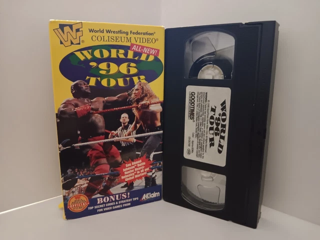 WWF WORLD TOUR 96 VHS Wrestling WWE Coliseum Video Triple H Stone Cold ...