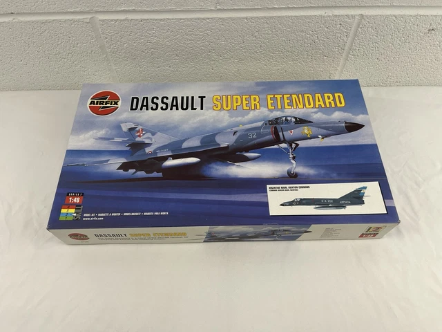 AIRFIX #07108 DASSAULT Super Etendard 1/48 Scale Model Kit Box Bag Open ...