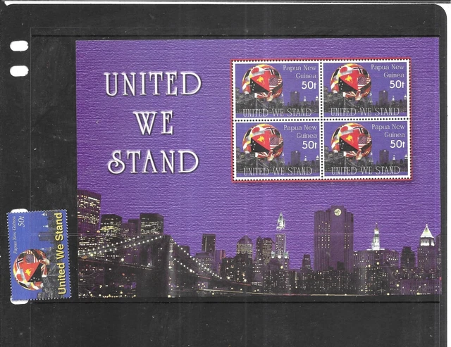 PAPUA NEW GUINEA, 2002. United We Stand. Mini Sheet. Mint Full Gum. As ...