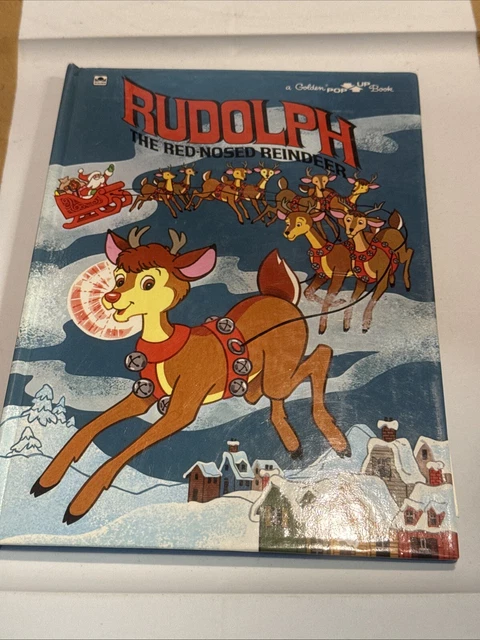 VINTAGE GOLDEN POP-UP Book: Rudolph the Red-Nosed Reindeer. Christmas ...