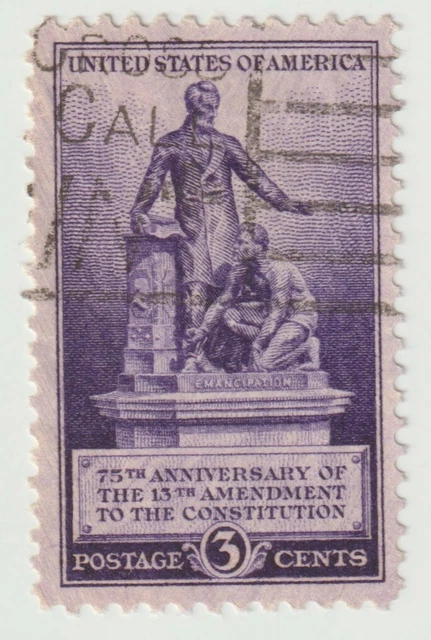 1940 USA - 75th Anniversary of the 13th Amendment - 3 Cent Stamp $1.50 ...
