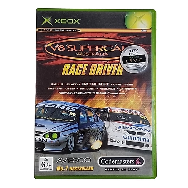 MICROSOFT XBOX - V8 SUPERCARS AUSTRALIA Console Game Rated G PAL 2003 ...
