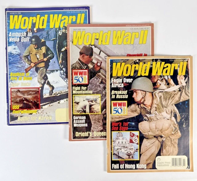 WORLD WAR II Magazines from 1989 - 1990 World War 2 Lot of 3 $22.10 ...
