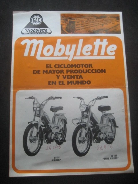 BROCHURE CATALOGUE MOTO Mobylette. Année 1974. Original En Espagnol EUR ...