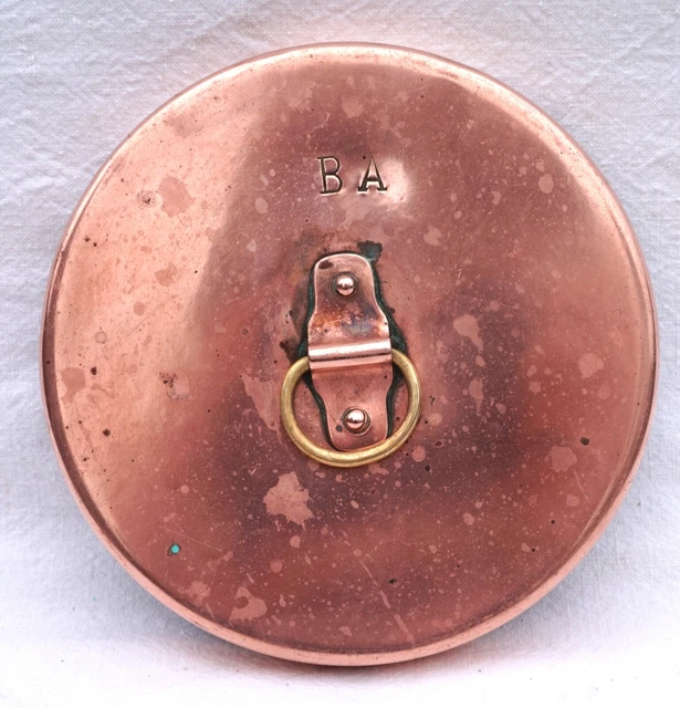 FRENCH TIN LINED Copper Lid For Stew Pan StockPot Ø 5 7/8" Mono BA $60. ...