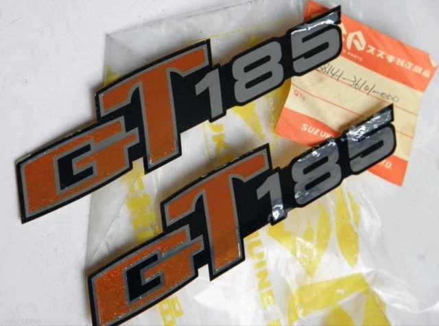 NOS GENUINE OEM Suzuki 185 GT GT185 M A B Decal Emblem Sticker Side ...