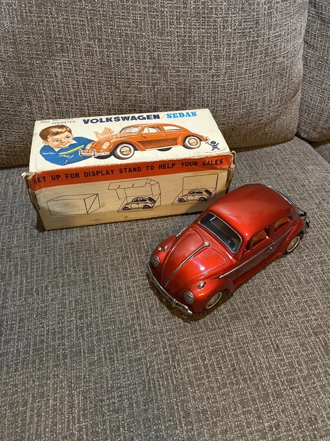 VINTAGE BANDAI JAPAN Tin Volkswagen Bug VW Toy Car W/Box £74.10 ...