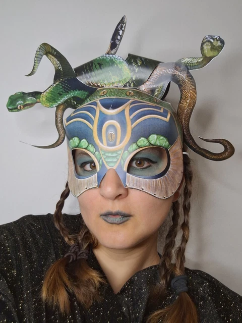 Medusa Mask Pdf Diy Paper Template £959 Picclick Uk