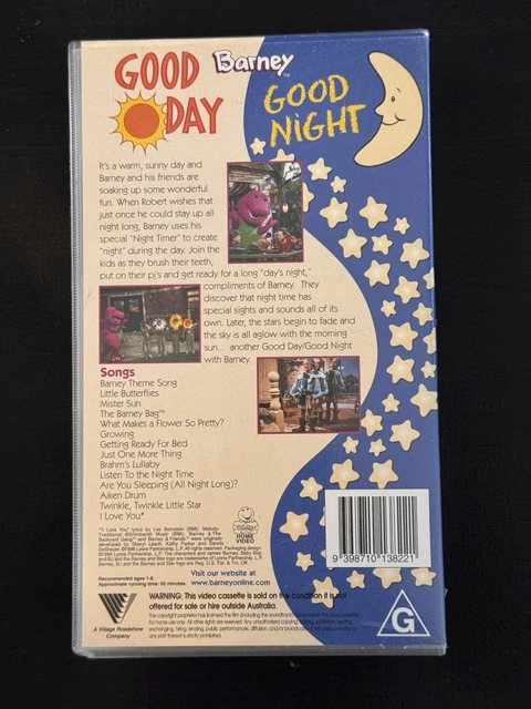 BARNEY GOOD DAY Good Night VHS $19.50 - PicClick CA