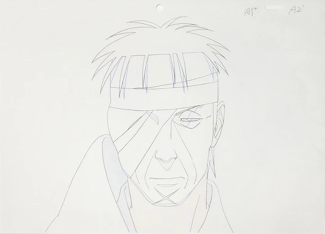 NARUTO ANIMATION PRODUCTION Cel Drawing Douga: Danzo - 3965 EUR 73,25 ...