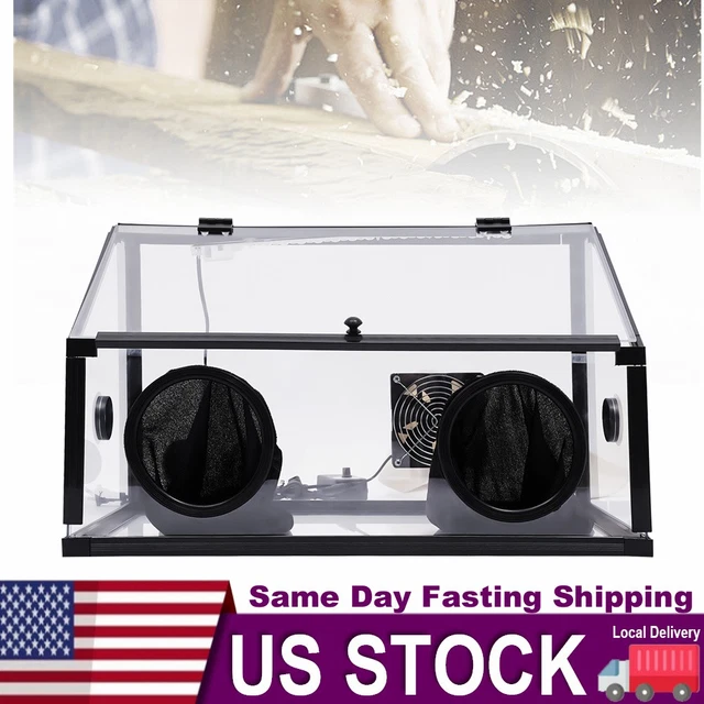 FULLY ENCLOSED ELECTRIC Grinding Table Polisher Dust Box Acrylic Cover ...