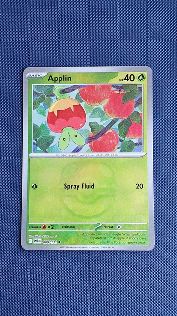 POKÉMON - PRISMATIC Evolutions - Applin Masterball Reverse Holo 009/131 ...