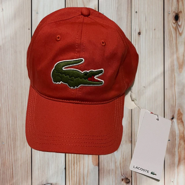 LACOSTE BIG Croc Logo Gabardine Cap Classic big Crocodile Hat Unisex RK4711 £45.00 - PicClick UK