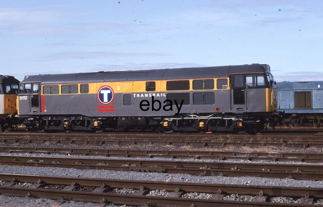 35MM RAILWAY SLIDE- Transrail Diesel Loco Class 31. 31112 @ Crewe ...