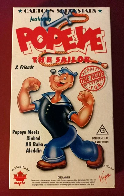 POPEYE THE SAILOR & Friends - Australian VHS Tape / '3 full-length ...