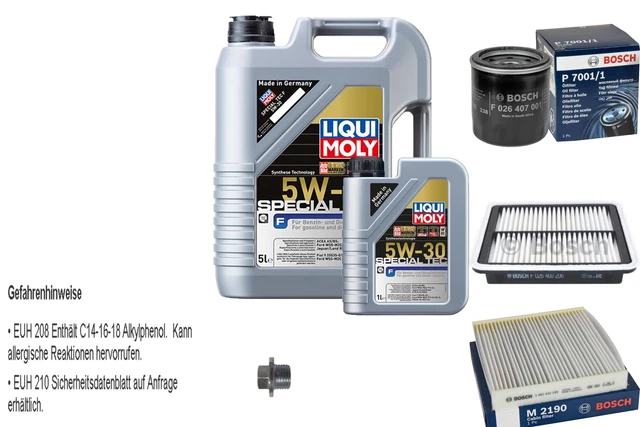 BOSCH INSPECTION SET 6L Liqui Moly Spécial Tec F 5W-30 pour Subaru EUR 116,09 - PicClick FR