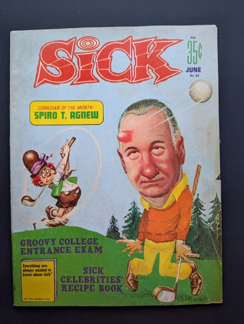 SICK MAGAZINE JUNE No. 84 1971 Celebrities Charlton Bagged & Boarded £7 ...