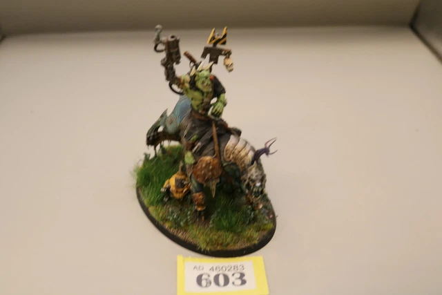 CUSTOM WARBOSS ON mount #603 VERY Well Painted Orks Warhammer 40k £35. ...