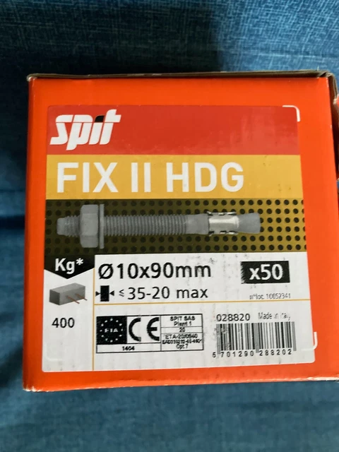 VIS ANCRAGE BÉTON parpaing à l’unité ou boite entière. SPIT FIX II HDG ...